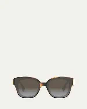 Fendi Oversized F Logo Cat-eye Sunglasses - Blonde Havana