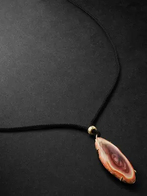 Jacquie Aiche Jasper And Cord Pendant Necklace - Red