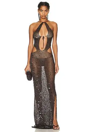 AYA MUSE Aya Muse Morel Dress In Chocolate Chocolate