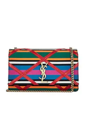 Saint Laurent Small Kate Chain Bag In Red
