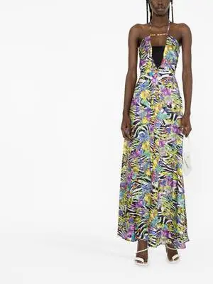 Just Cavalli Printed Halterneck Maxi Dress