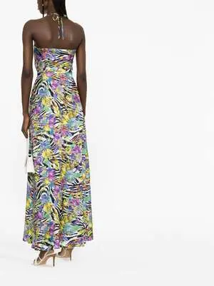 Just Cavalli Printed Halterneck Maxi Dress