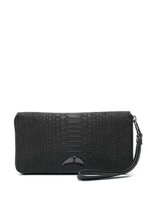 Zadig&Voltaire Crocodile-effect Leather Wallet - Black