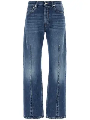 Alexander Mcqueen Whiskering Jeans For Men