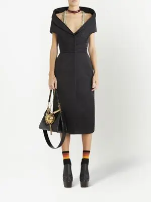 Etro Pegaso-appliqué V-neck Dress