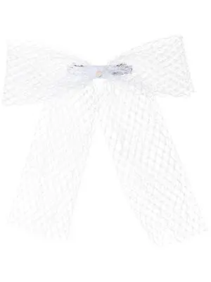 MAISON MICHEL Aya Hair-bow - White