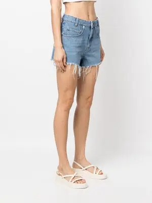 IRO PARIS Frayed-hem Denim Shorts