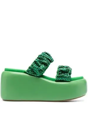 LE SILLA Aiko 85mm Embellished Slides - Green