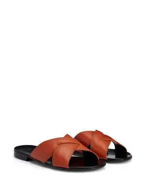 GIUSEPPE ZANOTTI Flavio Leather Sandals - Orange