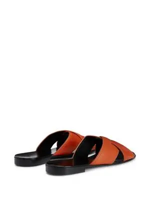 GIUSEPPE ZANOTTI Flavio Leather Sandals - Orange