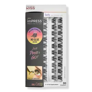 Kiss Impress Press-on Falsies Eyelash Curly Clusters Refill Pack - One-color