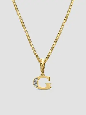 David Yurman Pavé Initial Pendant In 18k Yellow Gold Initial G