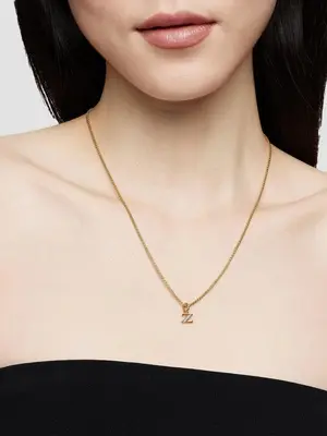 David Yurman Pavé Initial Pendant In 18k Yellow Gold - Initial Z