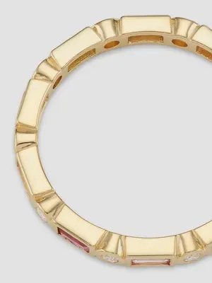 SYDNEY EVAN 14k Yellow Gold & Multi-gemstone Eternity Band - Rainbow