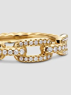 David Yurman Stax Chain Link Ring In 18k - Gold