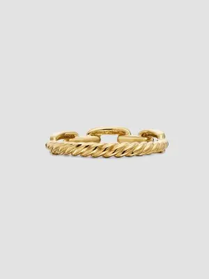 David Yurman Stax Chain Link Ring In 18k - Gold