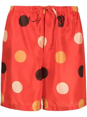 Aspesi Polka-dot Thigh-length Shorts - Red