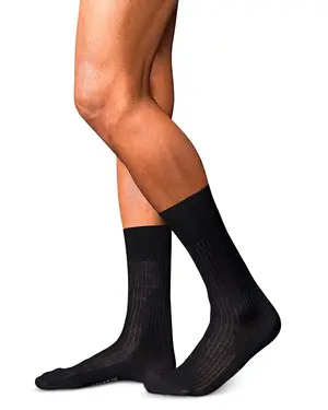 Falke No. 7 Merino Wool & Nylon Dress Socks - Black