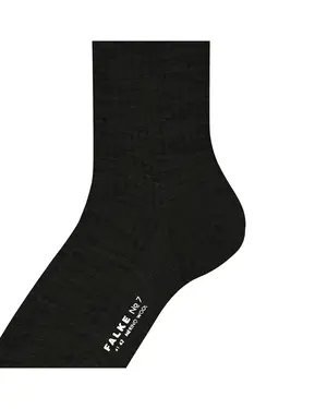 Falke No. 7 Merino Wool & Nylon Knee High Dress Socks - Black
