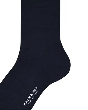 Falke No. 6 Merino Wool, Silk & Nylon Knee High Socks - Dark Navy