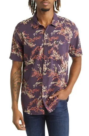 Rvca Anytime Short Sleeve Button-up Shirt