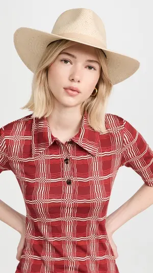 Janessa Leoné Sherman Straw Panama Hat - Natural