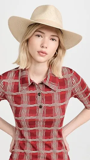 Janessa Leoné Sherman Straw Panama Hat - Natural