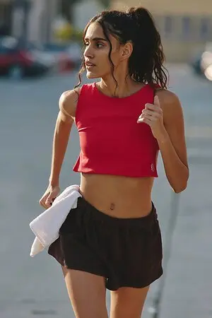 Free People Be Right Back Crop - Red