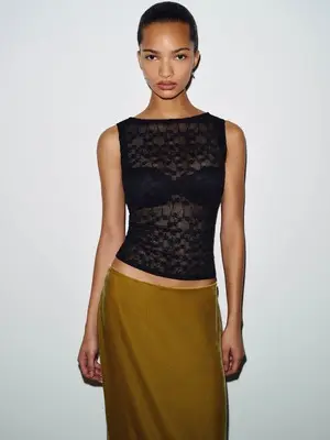 REFORMATION Dusk Knit Top - Black