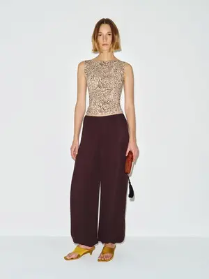 REFORMATION Dusk Knit Top - Brown