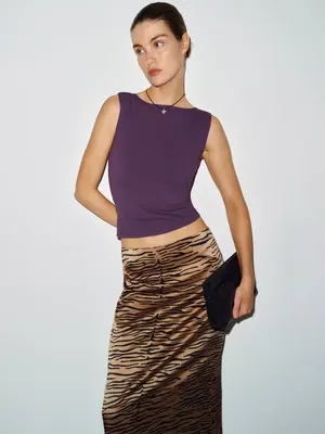 REFORMATION Dusk Knit Top - Purple