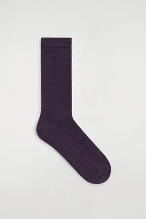 Cos Wool Blend Socks - Purple