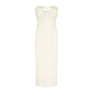 Jacquemus Jacquemus La Robe Bikini Strapless Midi Dress - Ivory - 12 Ivory