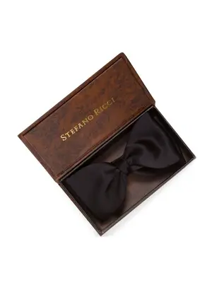 Stefano Ricci Silk Self Bow-tie - Black