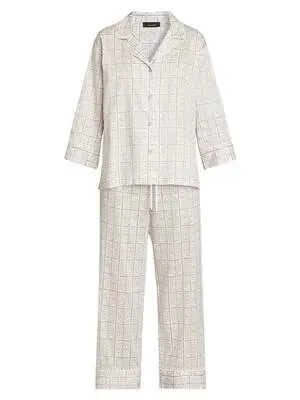 Natori Infinity Cotton Sateen Pajama Set Smoked Pearl