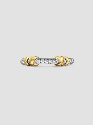 David Yurman Petite Helena Wrap Band Ring In Sterling Silver