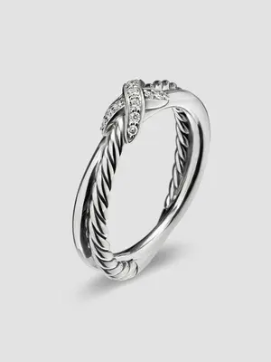 David Yurman Petite X Ring - Diamond