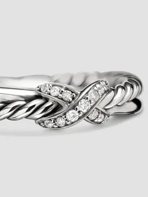 David Yurman Petite X Ring - Diamond