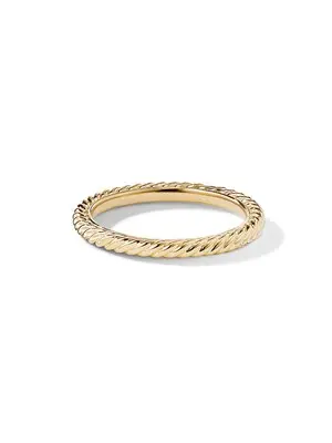 David Yurman Women's Cable Collectibles Stack Ring In 18K Yellow Gold - Yellow Gold  - Yellow Gold