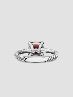David Yurman Chatelaine Ring With Pavé Diamonds - Garnet