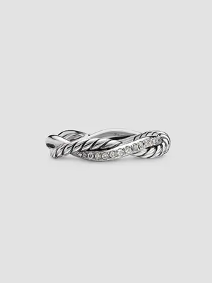 David Yurman Petite Infinity Band Ring With Pavé Diamonds Diamond