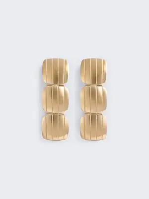 IVI Slot Clip Drop Earrings - Gold