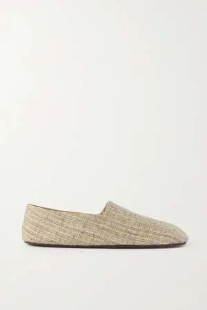 Loro Piana Andria Canvas Loafers - Beige