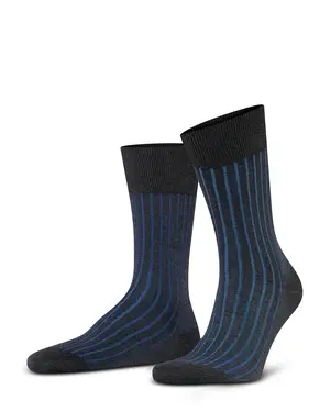 Falke Shadow Mercerized Dress Socks - Anthracite Melange