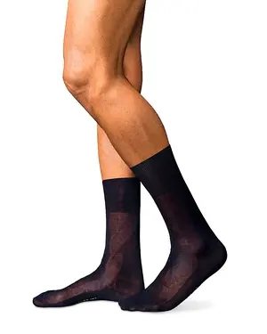 Falke No. 9 Fil D'ecosse Mercerized Dress Socks - Dark Navy