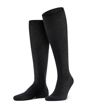Falke Airport Merino Wool Blend Knee High Socks - Black
