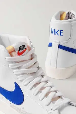 Nike Blazer Mid '77 Vintage Suede-trimmed Leather Sneakers
