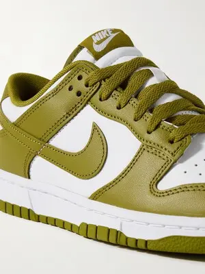 Nike Dunk Low Retro Leather Sneakers - Green