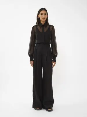 Chloé Gathered-sleeve Blouse