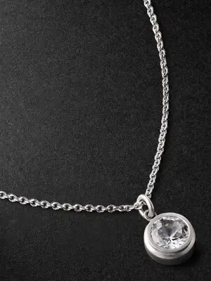 42 SUNS 14-karat White Gold Topaz Pendant Necklace